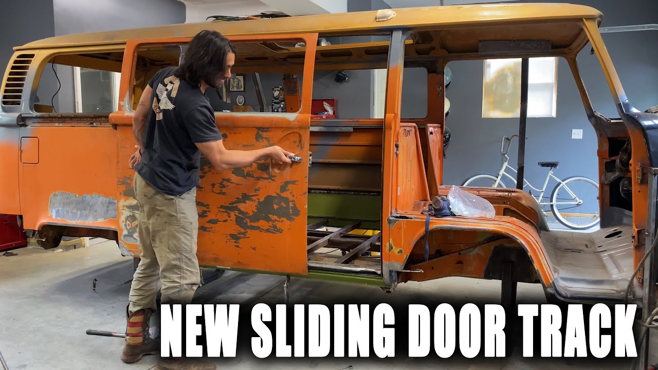 Sliding Door Track Replacement PT:2 | VW Bus Restoration Episode 37 ...