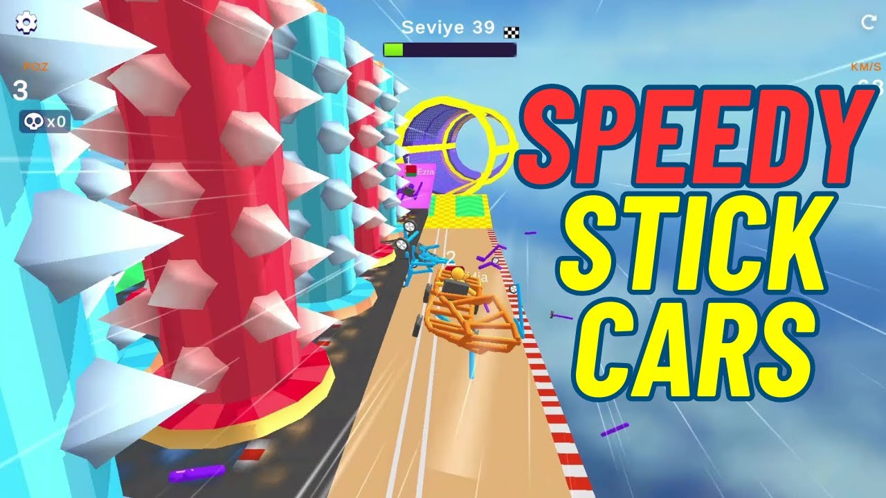 SPEEDY STICK CARS / DRAW CRASH RACE - YouTube
