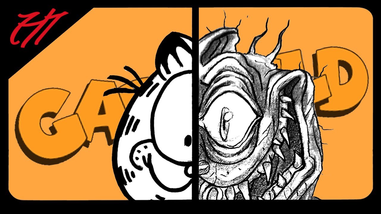 Garfield Cartoon VS. Gorefield Drawing - YouTube