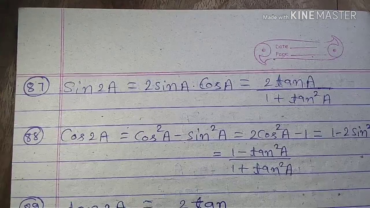 12th math all formula - YouTube