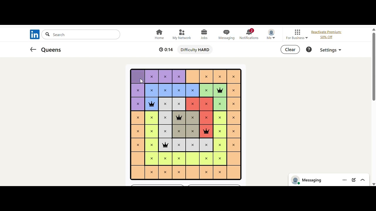 Queens Puzzle #444 – Outsmarting LinkedIn’s Chess Grid | SG Solves - YouTube