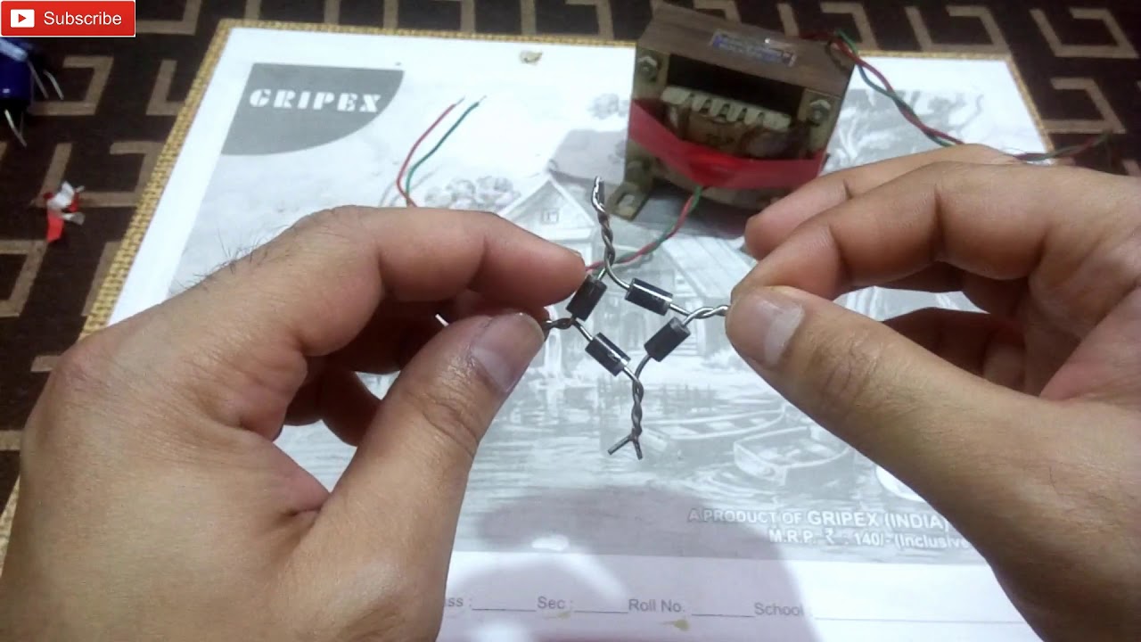 How To Make Bridge Rectifier Using Diodes - YouTube