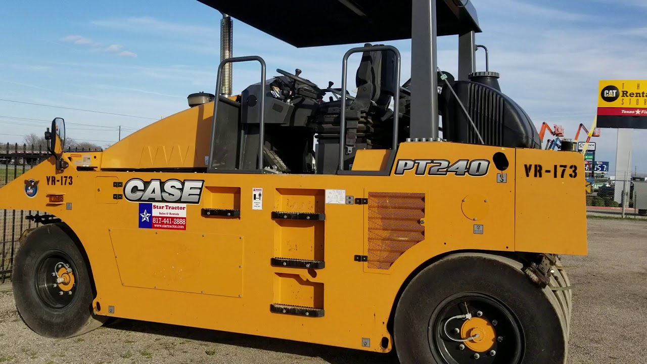 Case PT 240 Pneumatic Roller - YouTube