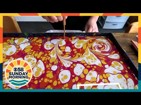 ‘I found my voice’: Turkish artist brings traditional water marbling art, or ebru, to Milwaukee