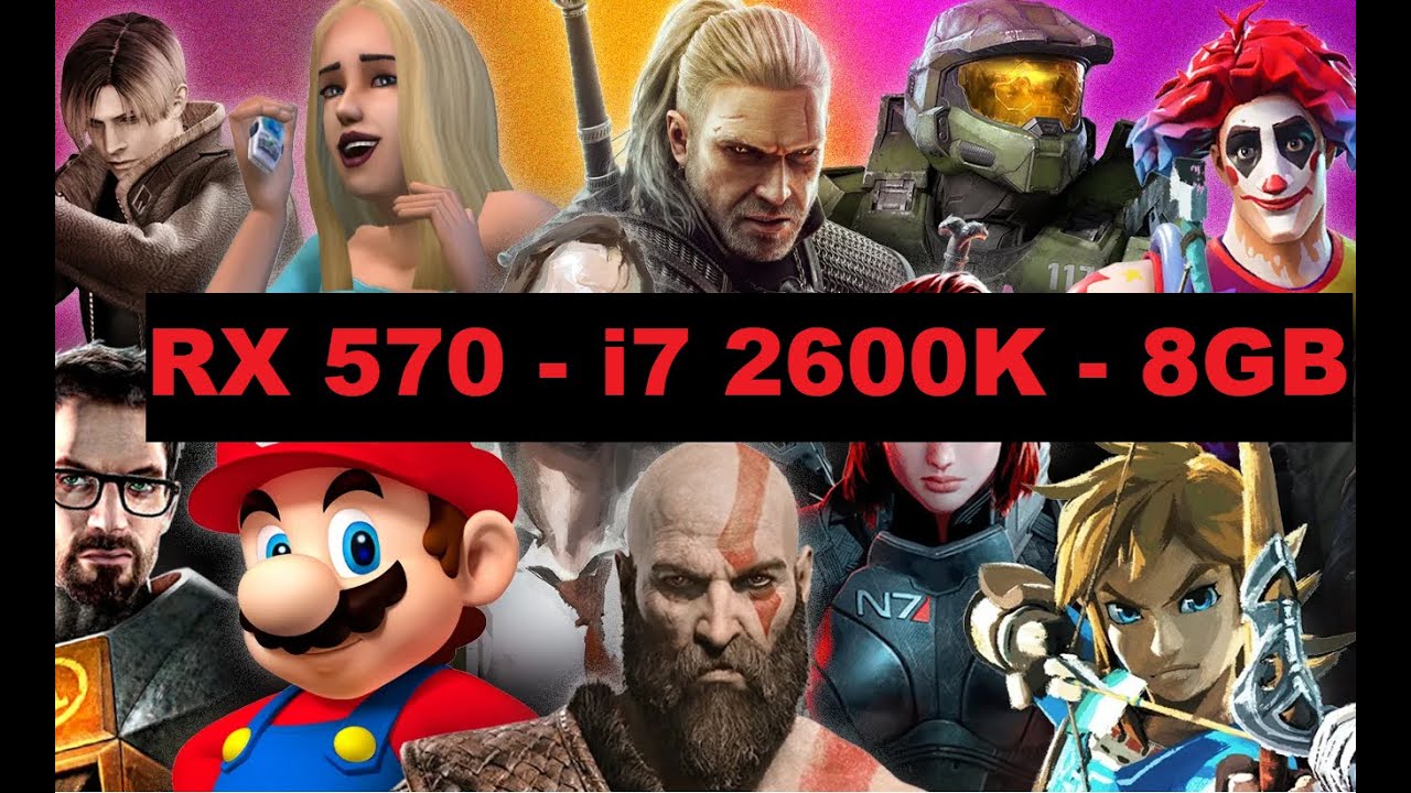RX570 4GB in 2024 - i7 2600k/8 gb ram - testing games on low pc - YouTube