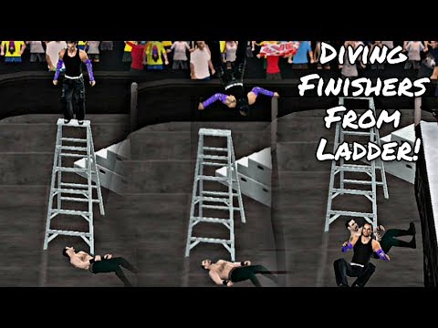 Diving Finishers From Ladder | Top 5 | SVR11/2K17 PSP | BK WWE - YouTube