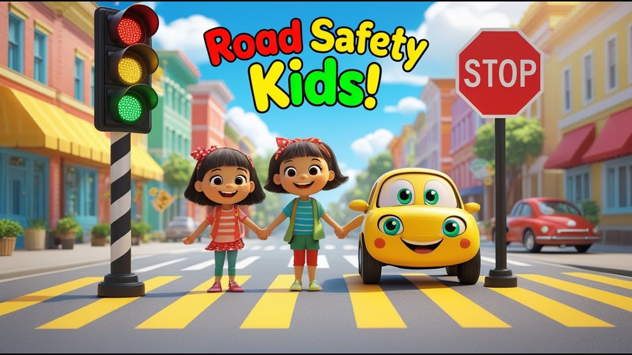 Road Safety Poem! 🛑 Super Safe Street Kids Song | Nursery Rhymes & Kids ...