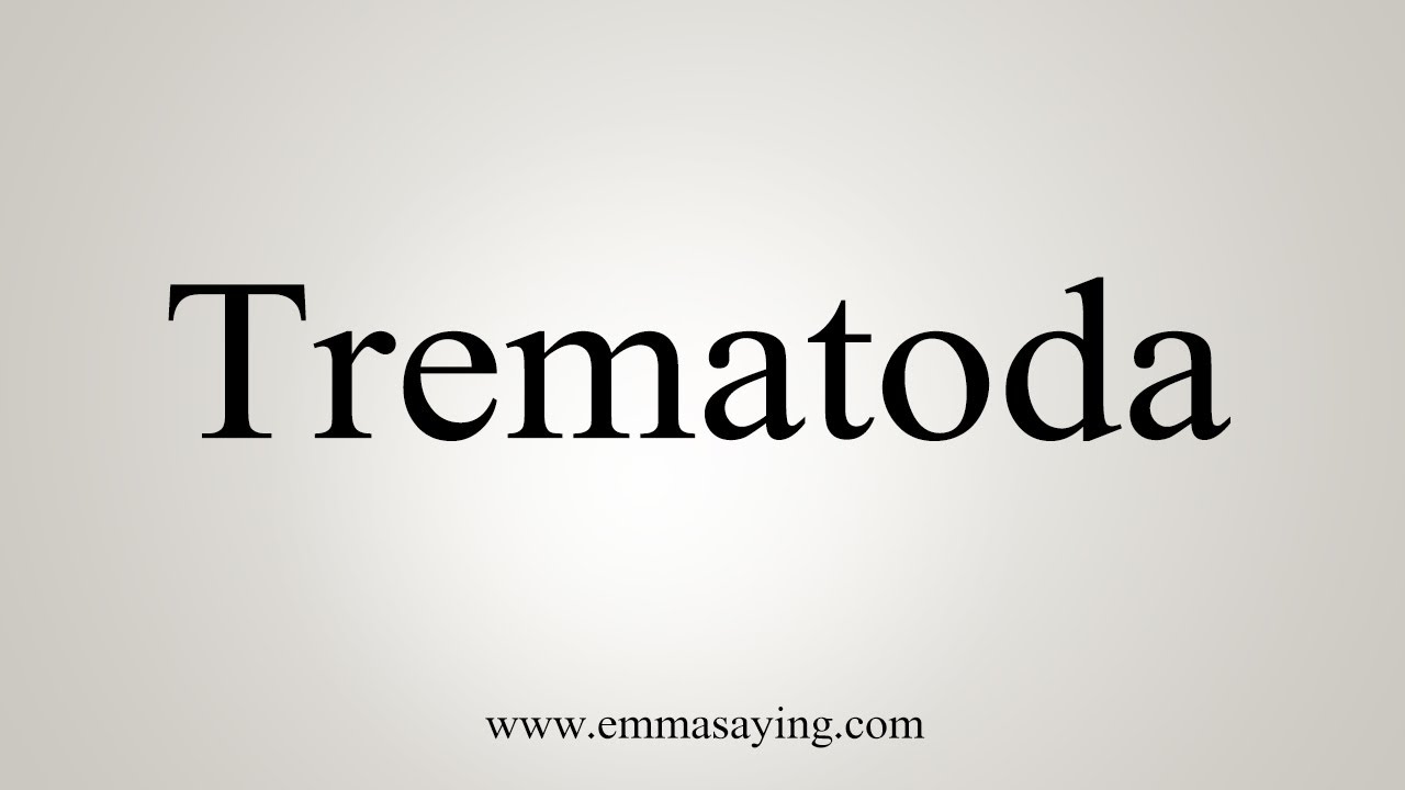 How To Say Trematoda - YouTube