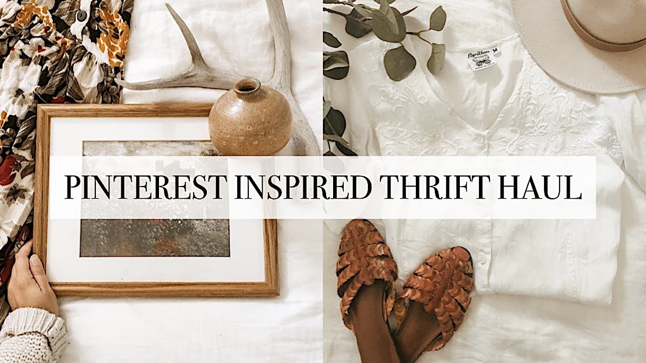 Pinterest Inspired Thrift Haul (Home Decor & Clothing) - YouTube