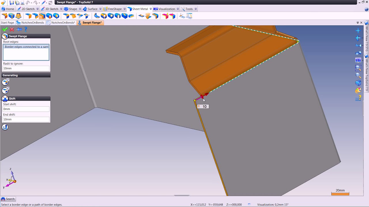 53 Sheetmetal Swept Flange - YouTube