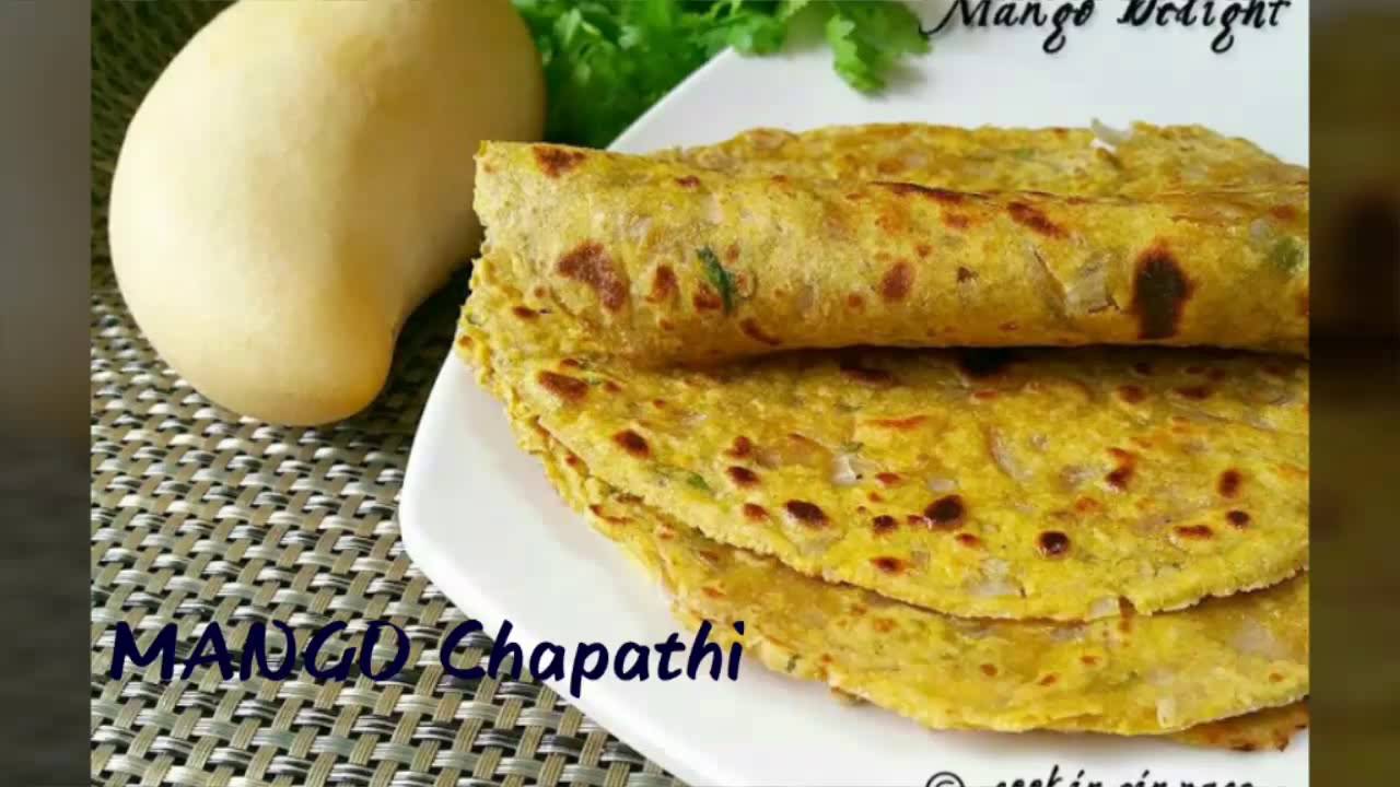 How to make Mango Chapati or Mango Paratha @cookininpace.com - YouTube
