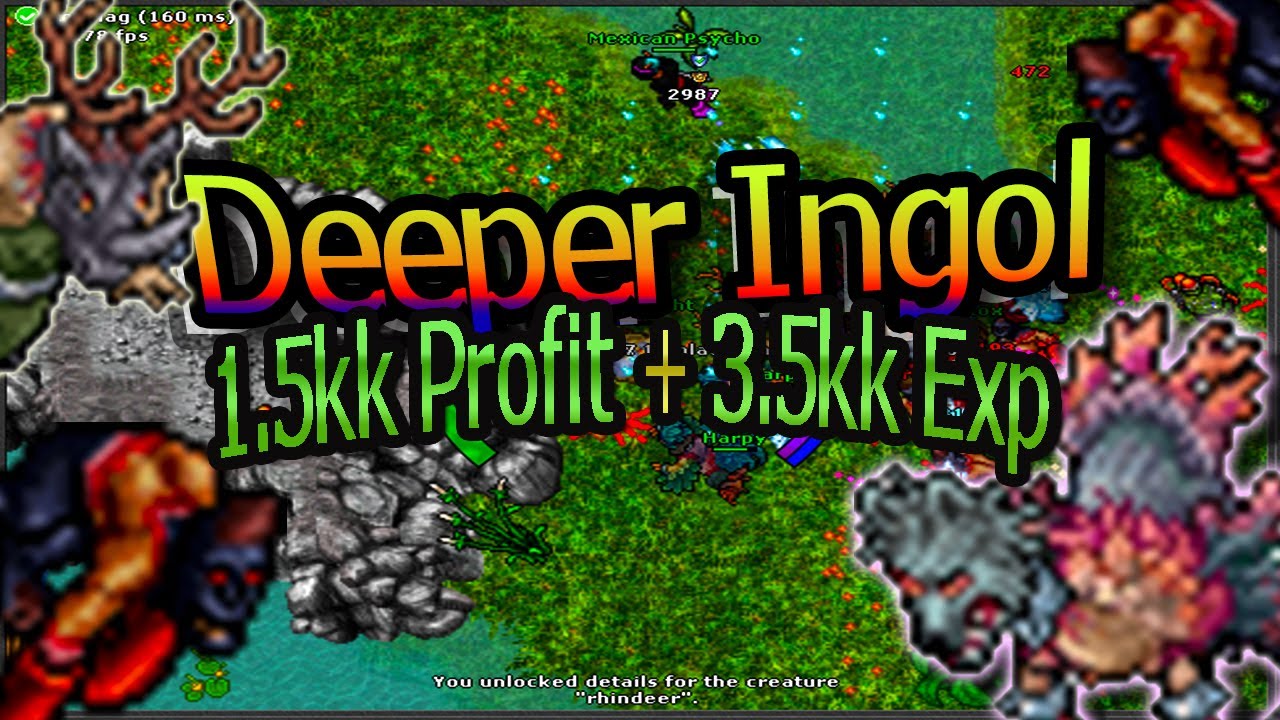 Hunt Trio Deeper Ingol 3.5kk/h + 1.5kk Profit // Tibia Hunt - YouTube