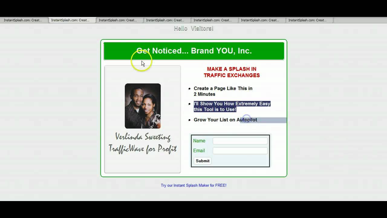How to Create an Instant Splash page - YouTube