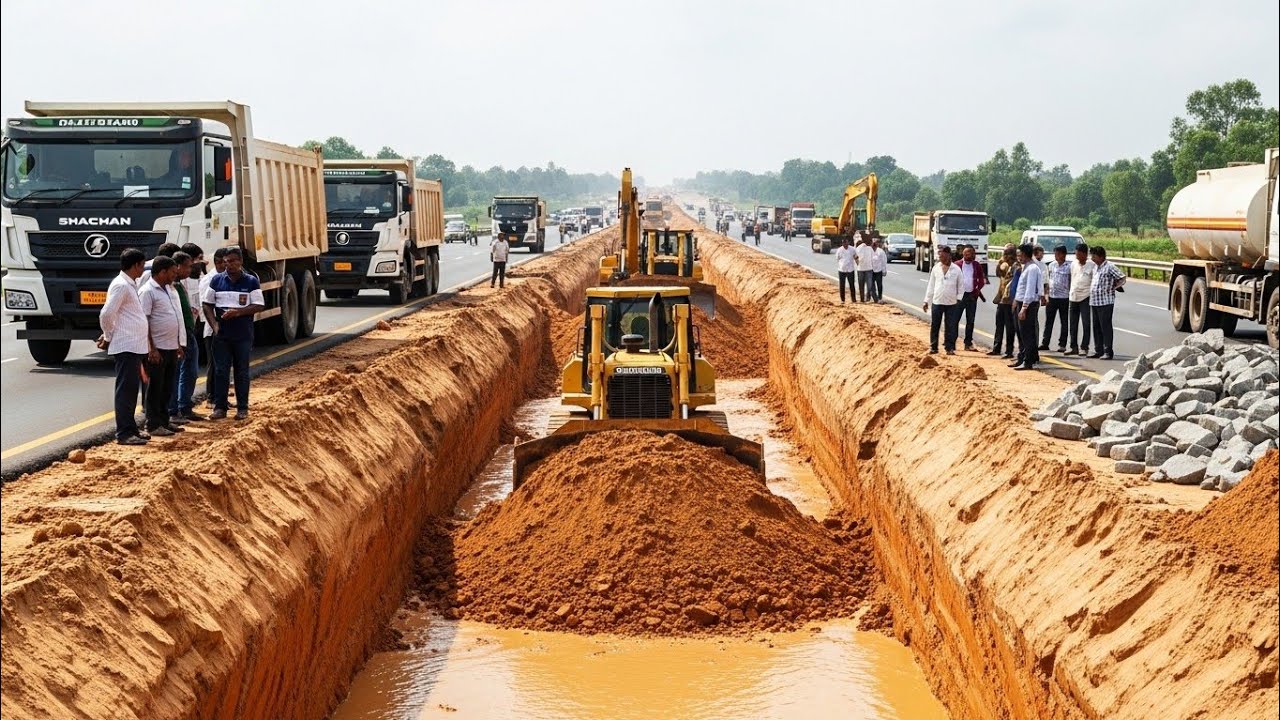 perfect foundation compaction using 2 dozers for highway foundation ...