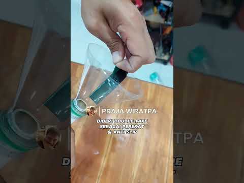 Cara membuat tongkat alat pembuka lepas pasang lampu sendiri sederhana dengan botol #idekreatif #diy