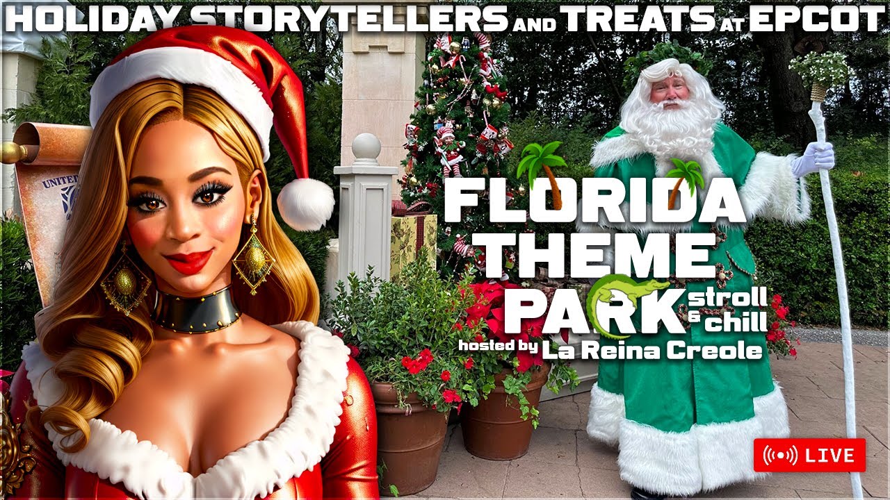 🔴 LIVE! Holiday Storytellers and Treats at EPCOT | Disney World 2024 | Stroll and Chill ...