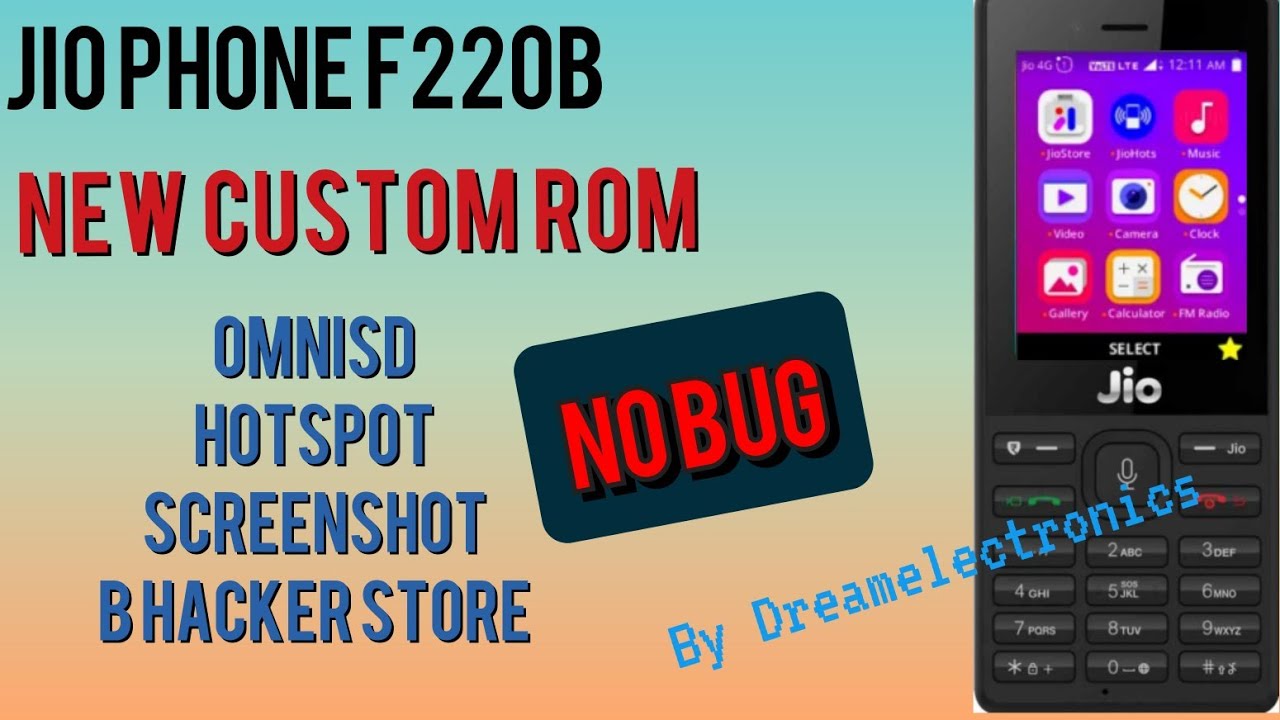 Best custom rom for jiophone f220b | Hotspot enable - YouTube