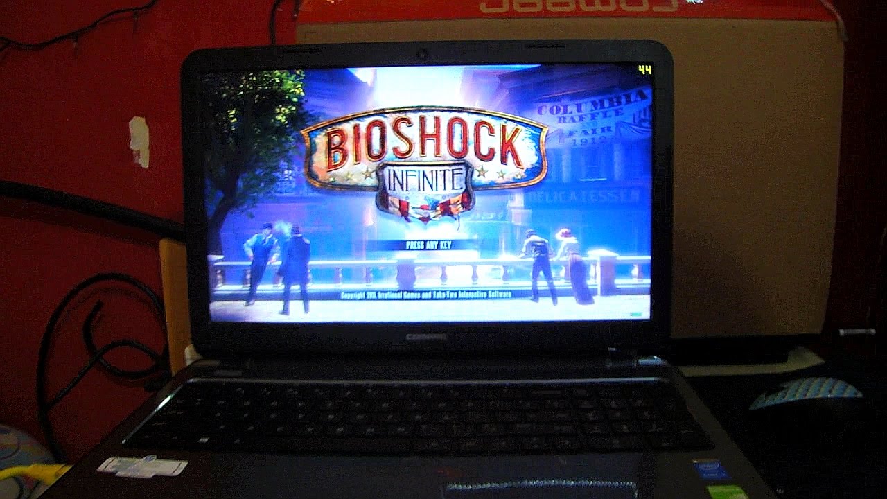 Bioshock Infinite running on GT820m Core i3 laptop Compaq s103TX - YouTube