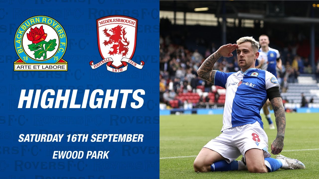 Highlights: Blackburn Rovers v Middlesbrough - YouTube