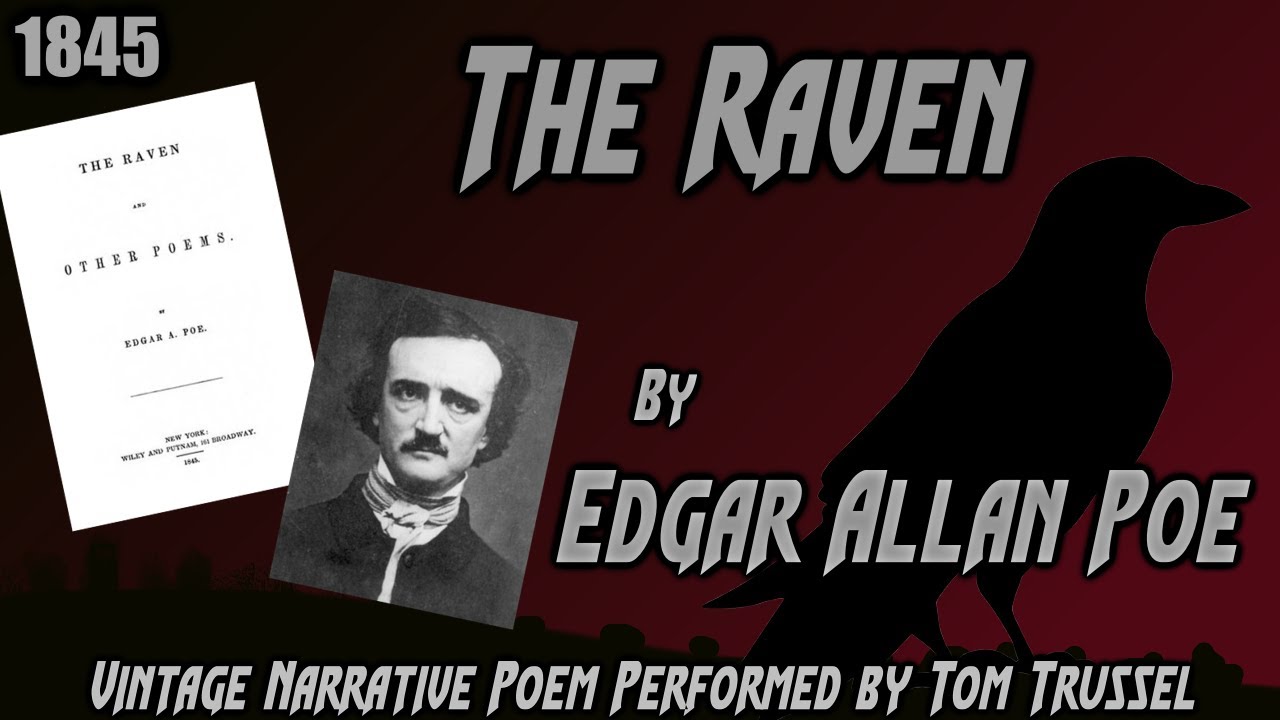 The Raven by Edgar Allan Poe Vintage Narrative Poem audiobook readalong ...