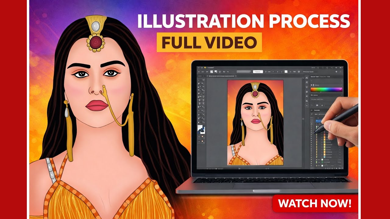 Drawing the Legendary Naagin Look | Digital Art Step-by-Step 🎨 - YouTube