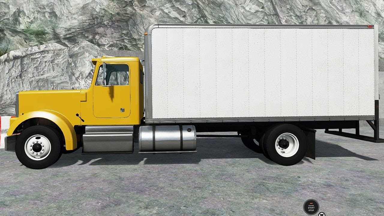 BeamNG Drive - Box Truck Exploring the Cliff Roads Map - YouTube