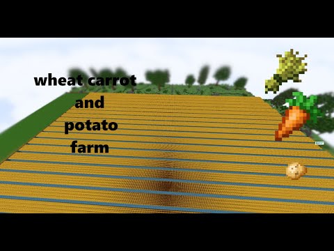 How to make carrot wheat and potato farm on hypixel skyblock - YouTube