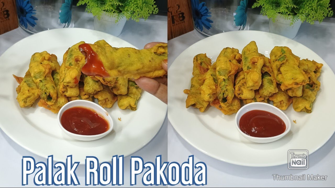 Aloo Palak Roll Pakoda Recipe || Iftar Special Roll Pakoda || Queen's ...