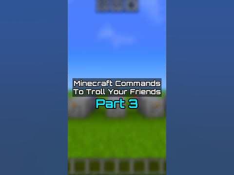 Minecraft Troll commands - Part 3 - YouTube