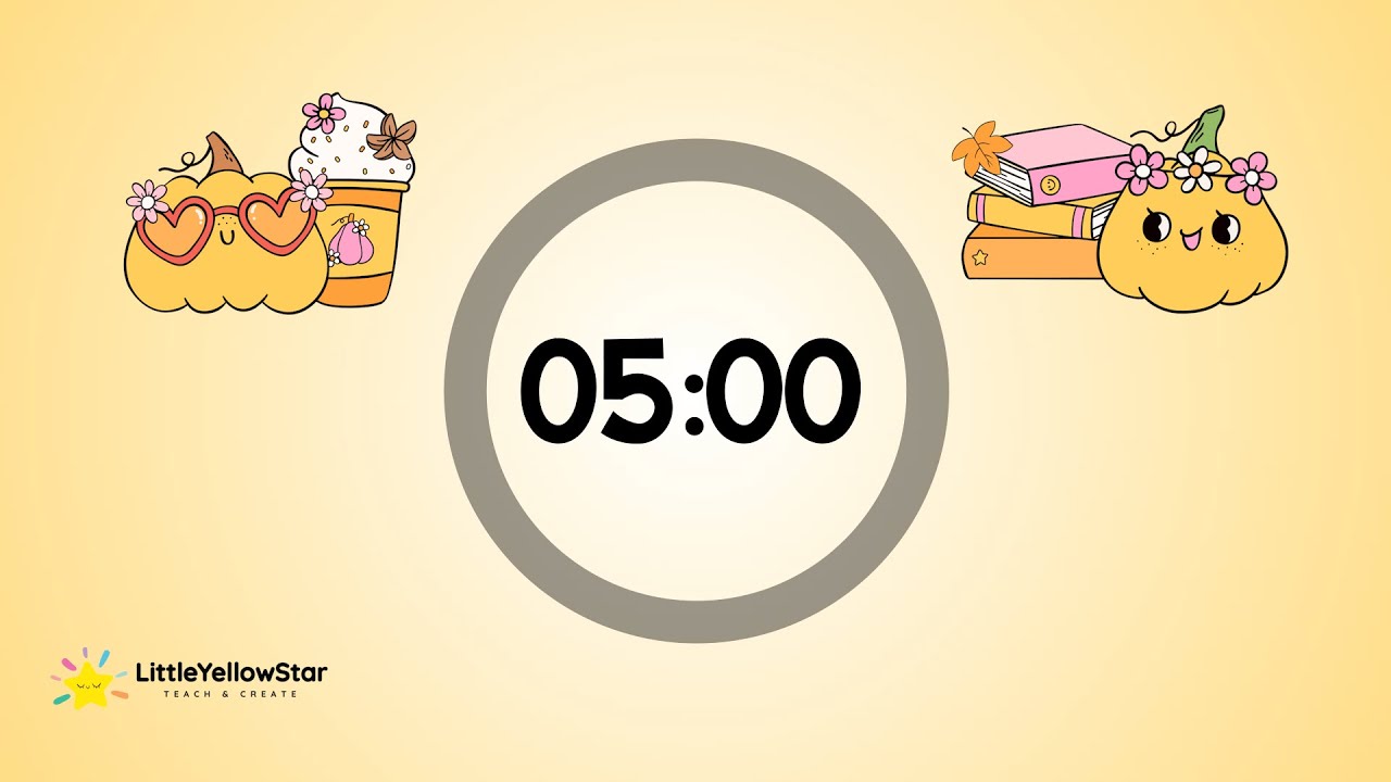 Cute Fall Pumpkins – 5 Minutes Countdown Timer With Cozy Fall Lofi ...