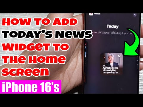 🌟 iPhone 16/16 Pro Max: How to Add Today's News Widget to the Home ...
