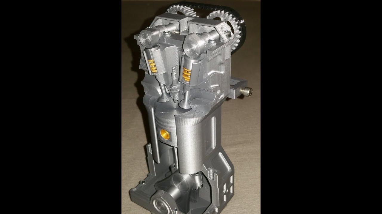 3D-printed, Fully "operational" Open Engine Model - YouTube