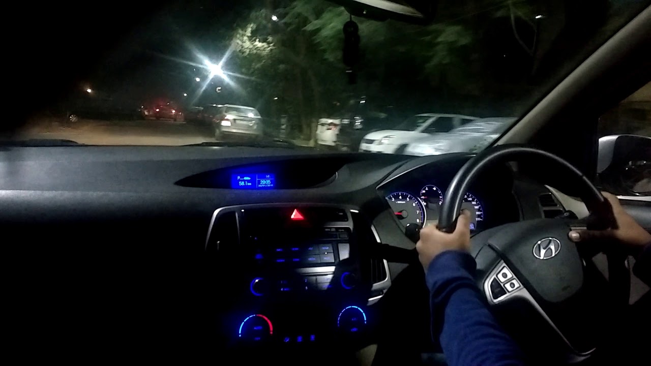 Night drive pov - Hyundai i20 sports 1.2 with aftermarket intake - YouTube