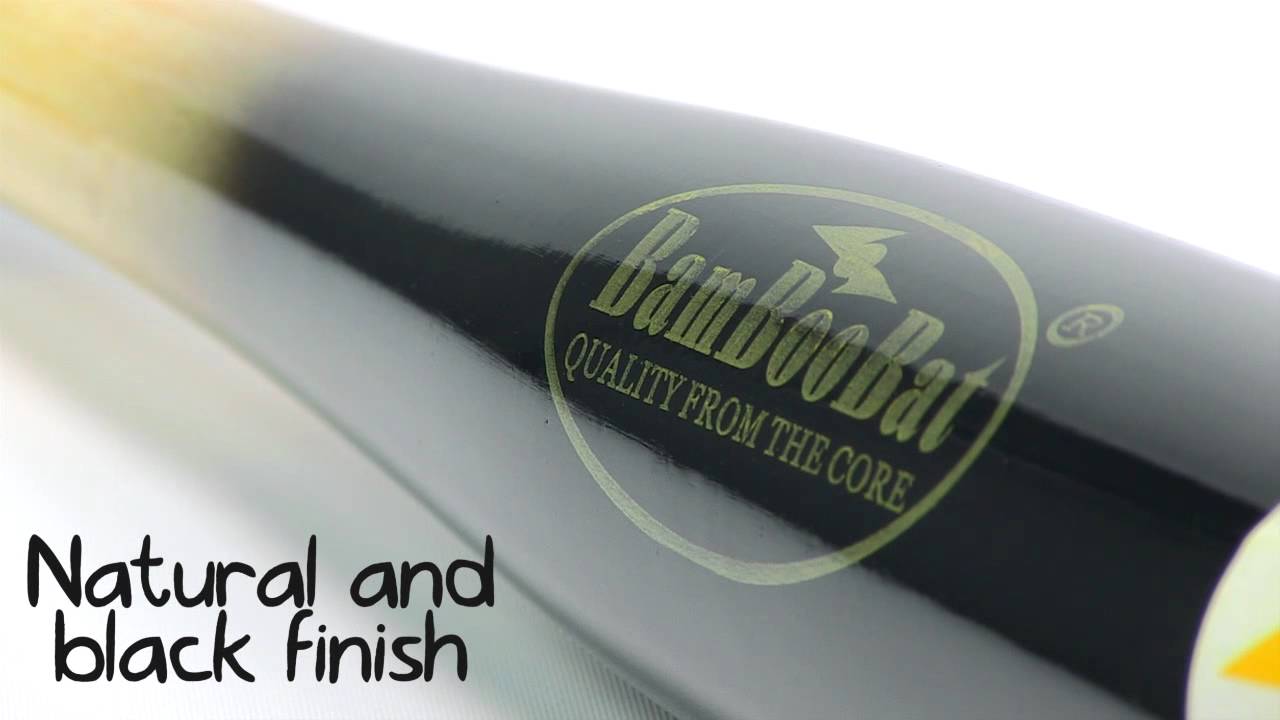 BamBooBat Bamboo Wood Softball Bat: HNBBASA Natural/Black Slow Pitch ...