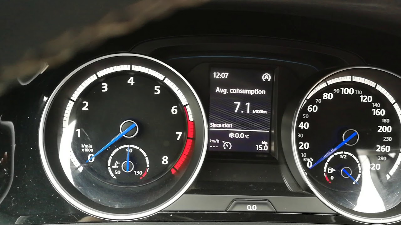 Fuel consumption Golf7 R - YouTube