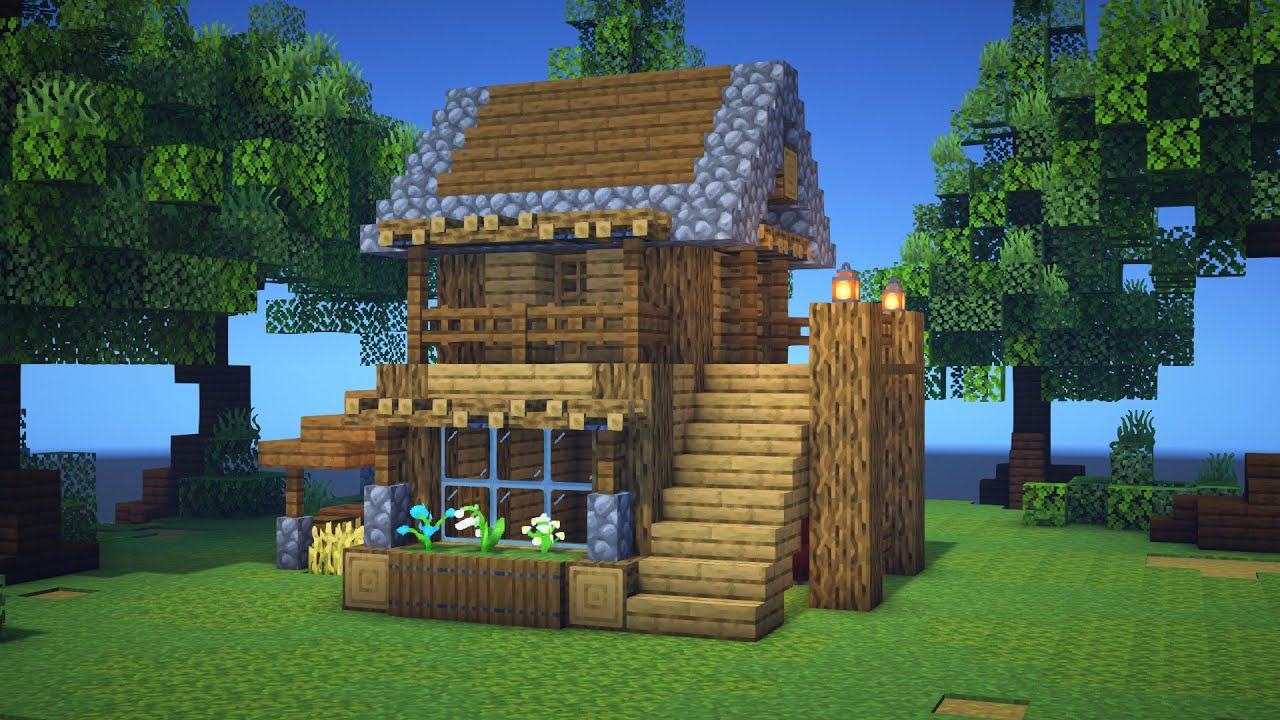 Minecraft: Cómo hacer una casa fácil para supervivencia | Tutorial ...