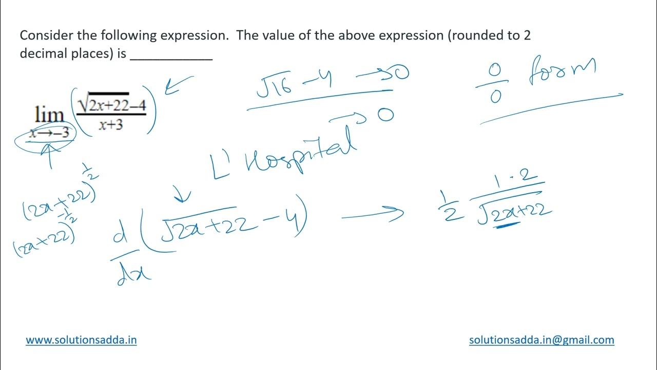 Gate 2021 Set 1 Em Calculas Limits Gate Test Series Solutions Adda Explained By