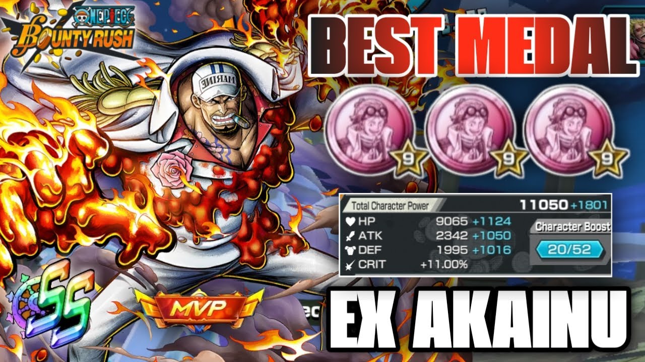 BEST MEDAL SET•BUILD 1K EX AKAINU GAMEPLAY ON LEAGUE SS - LUFFY NIKA ...
