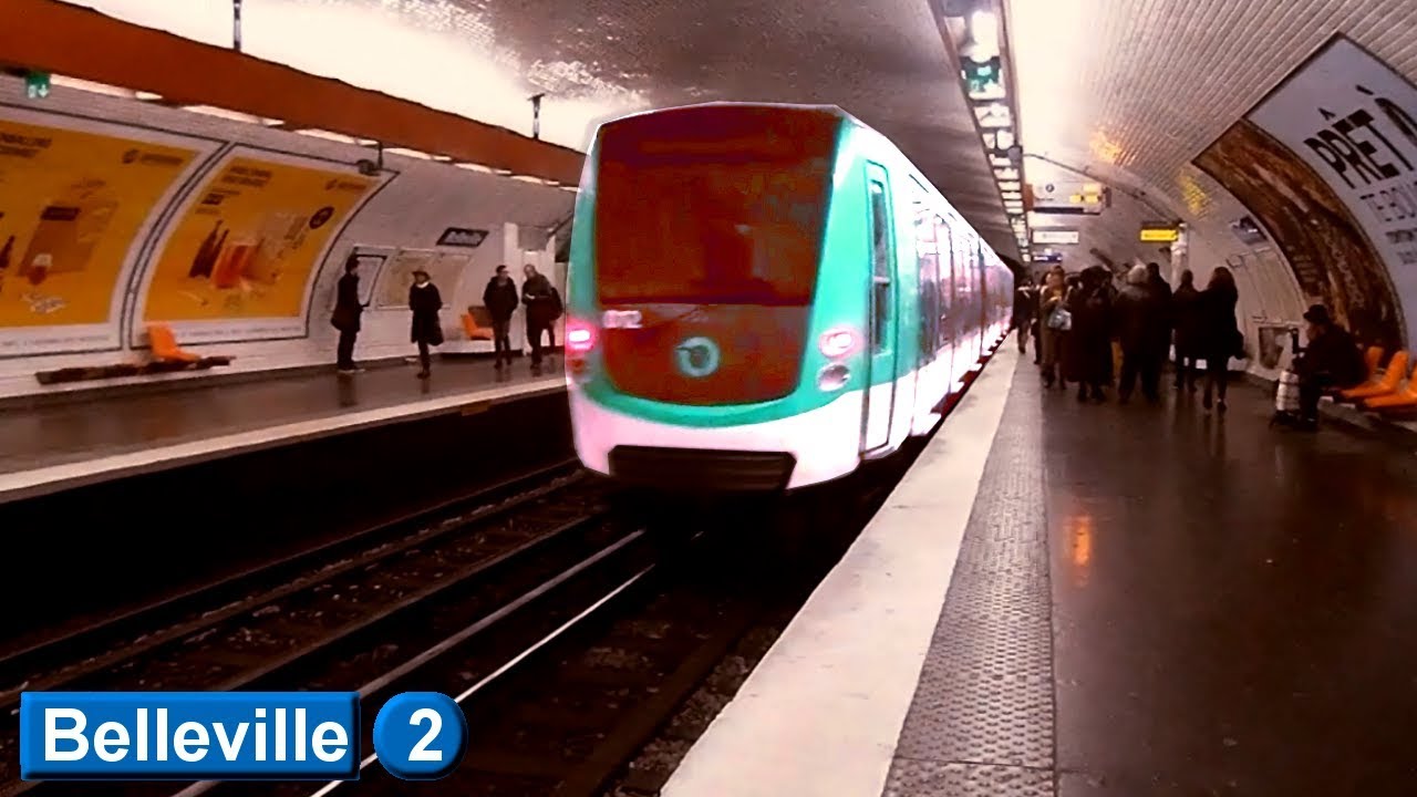 Belleville | Ligne 2 : Métro de Paris ( RATP MF01 ) - YouTube