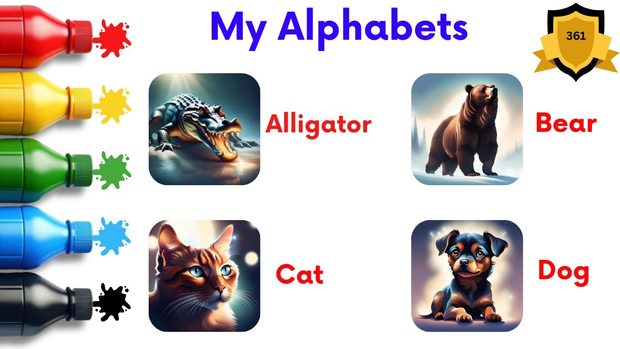 Learn ABCD with Animals - Fun Alphabet Learning for Preschoolers!361 ...