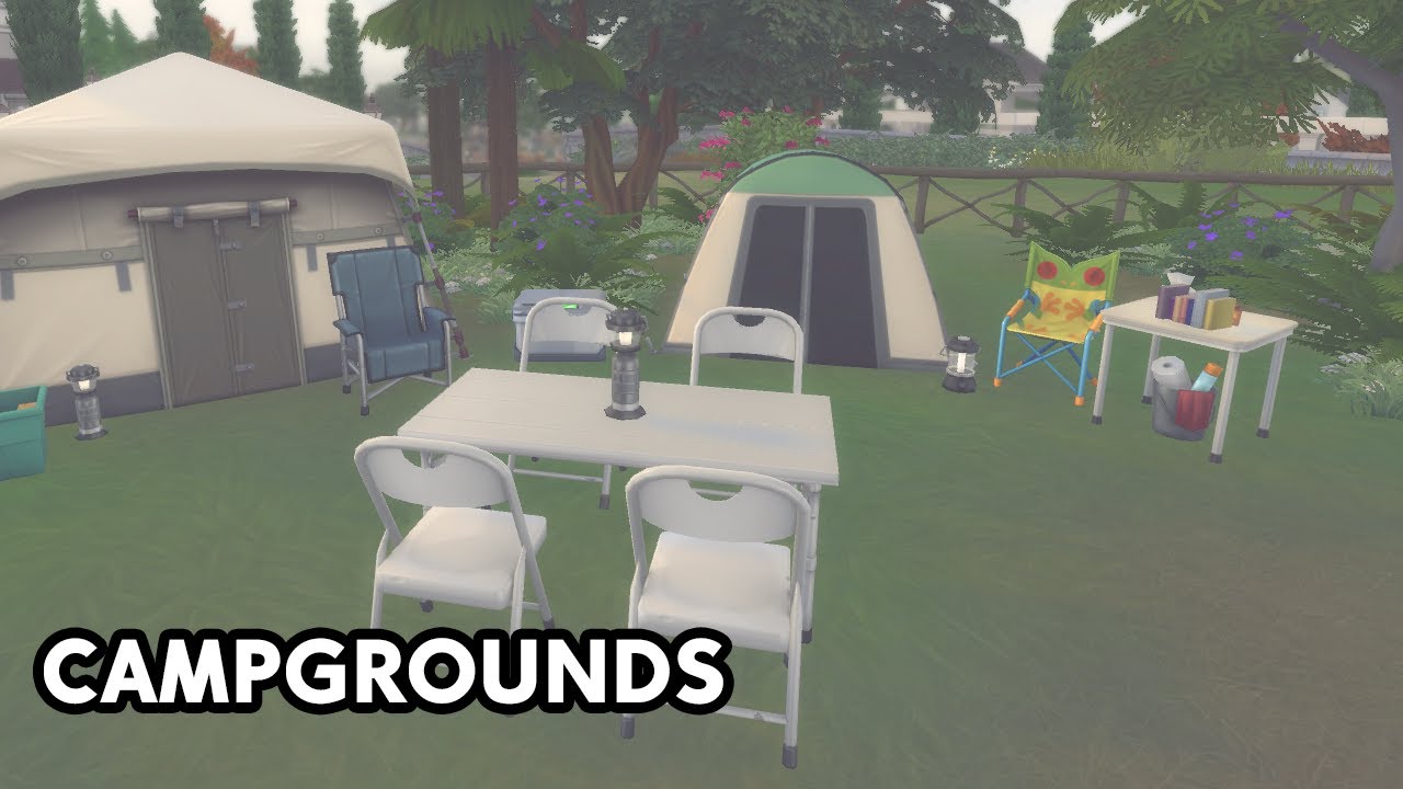 sims 4 speed build // campgrounds - YouTube
