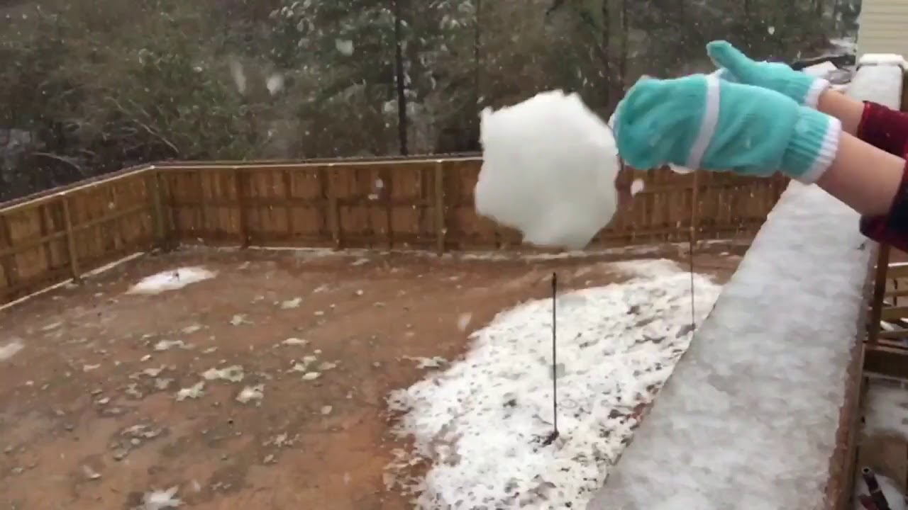 Huge Snowball Slow Motion Drop! - YouTube