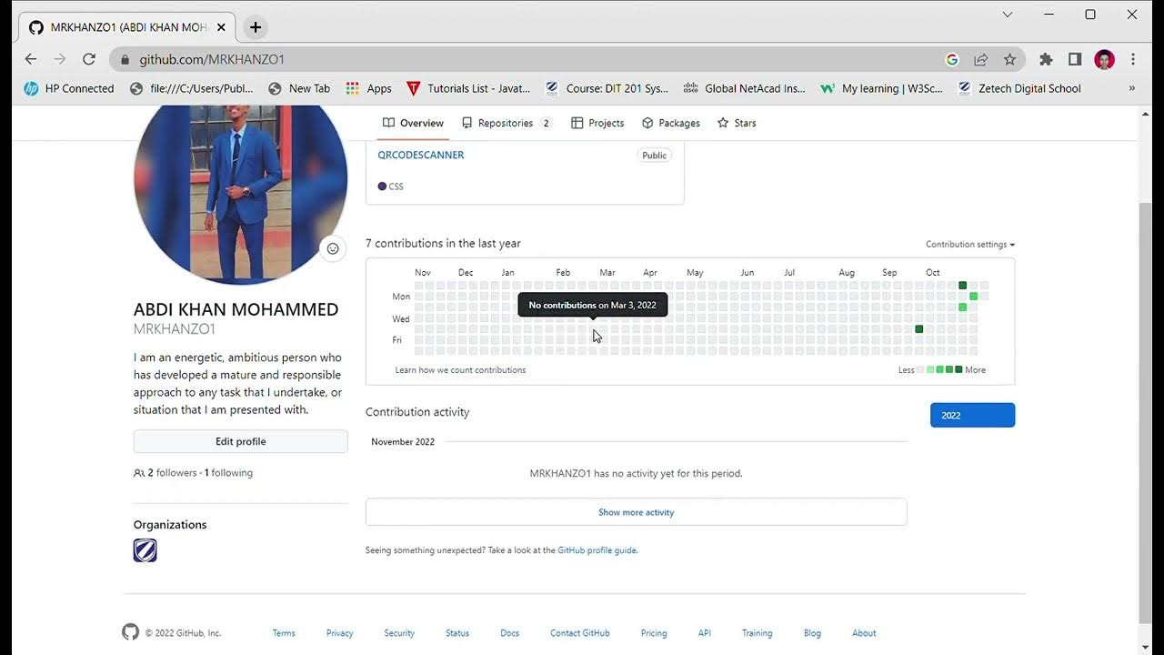 How to access your GitHub profile link. - YouTube