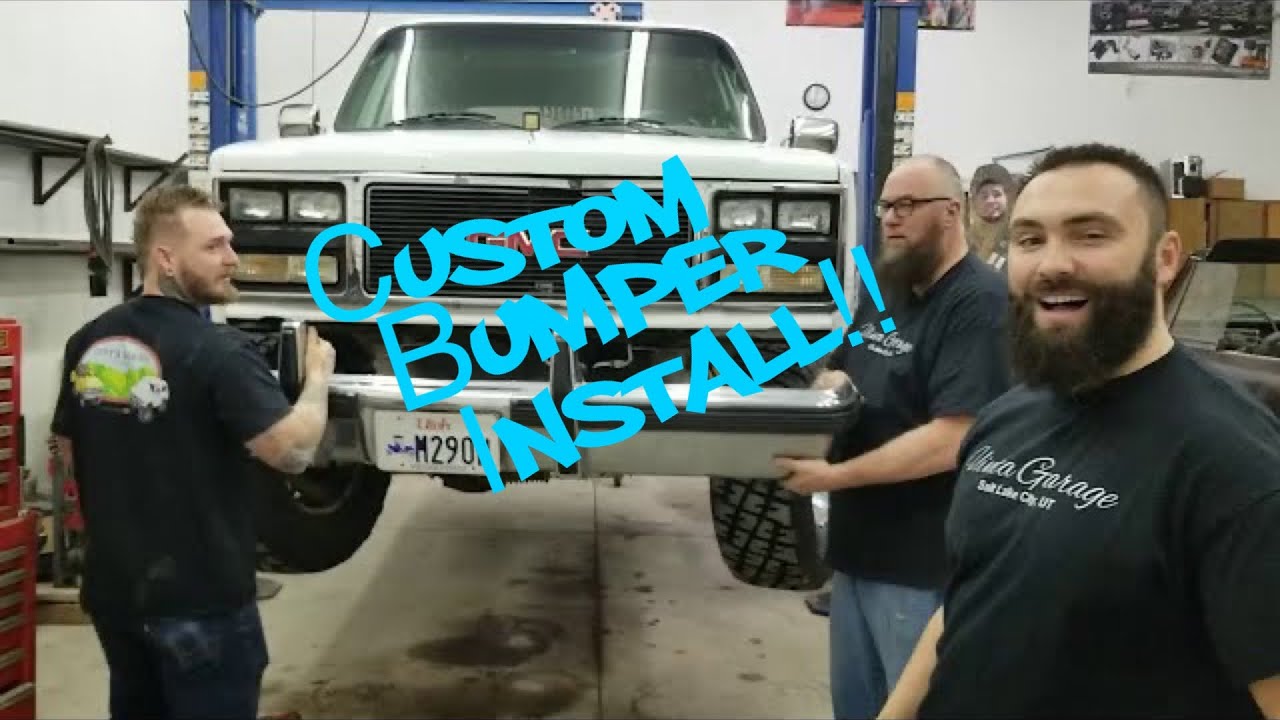 Squarebody custom front bumper build and install #uintagarage - YouTube