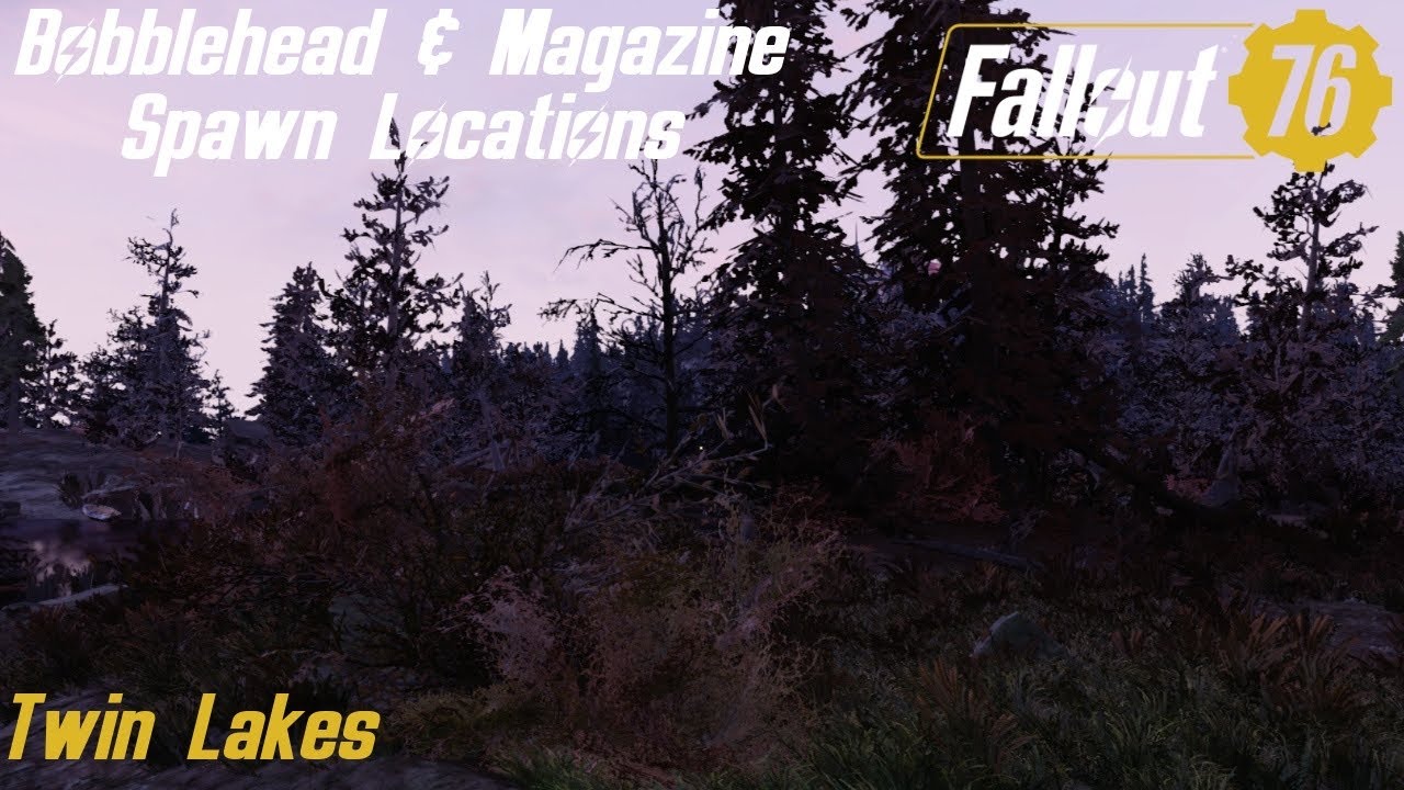 Fallout 76 Bobblehead & Magazine Spawn Locations - Twin Lakes - YouTube