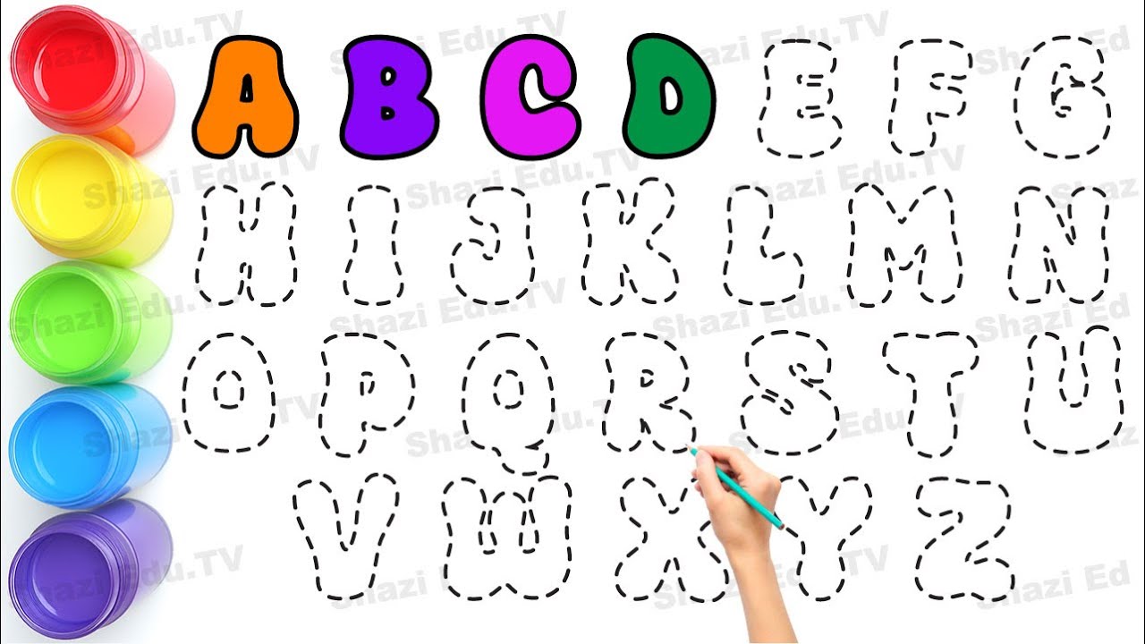Learn ABCD - Kids Tracing & Coloring Fun - YouTube