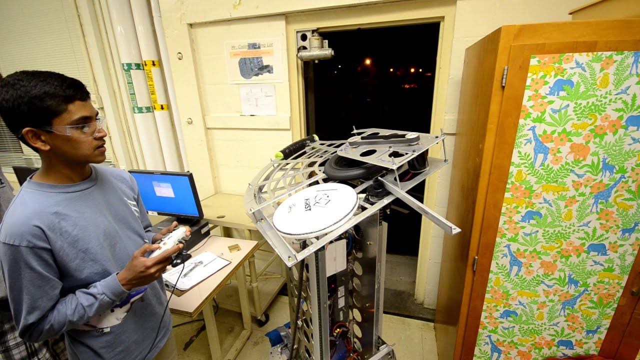 Team Prion, FRC 3215, 2013 Disc Launcher with Feed Mechanism - YouTube