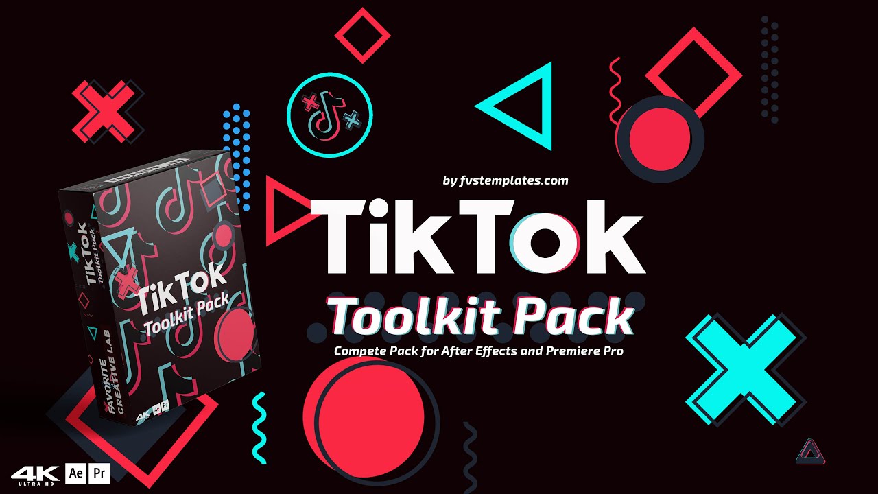 Favorite TikTok Toolkit Pack for After Effects and Premiere Pro CC14-21 ...