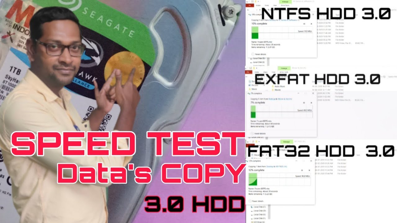 EXTANAL HARDDISK FILE TRANSFER SPEED COMPARISON WITH NTFS, FAT32 ...