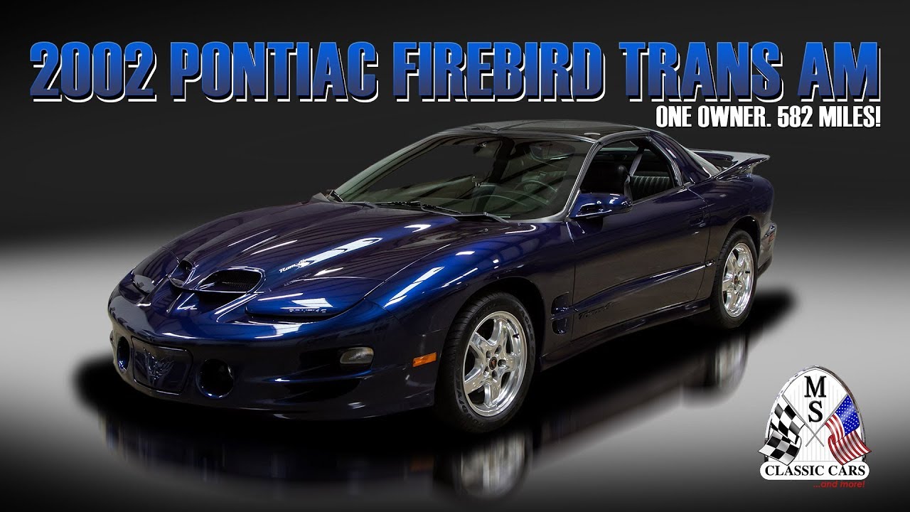 2002 Pontiac Firebird Trans Am WS6 - One Owner With 582 Original Miles ...